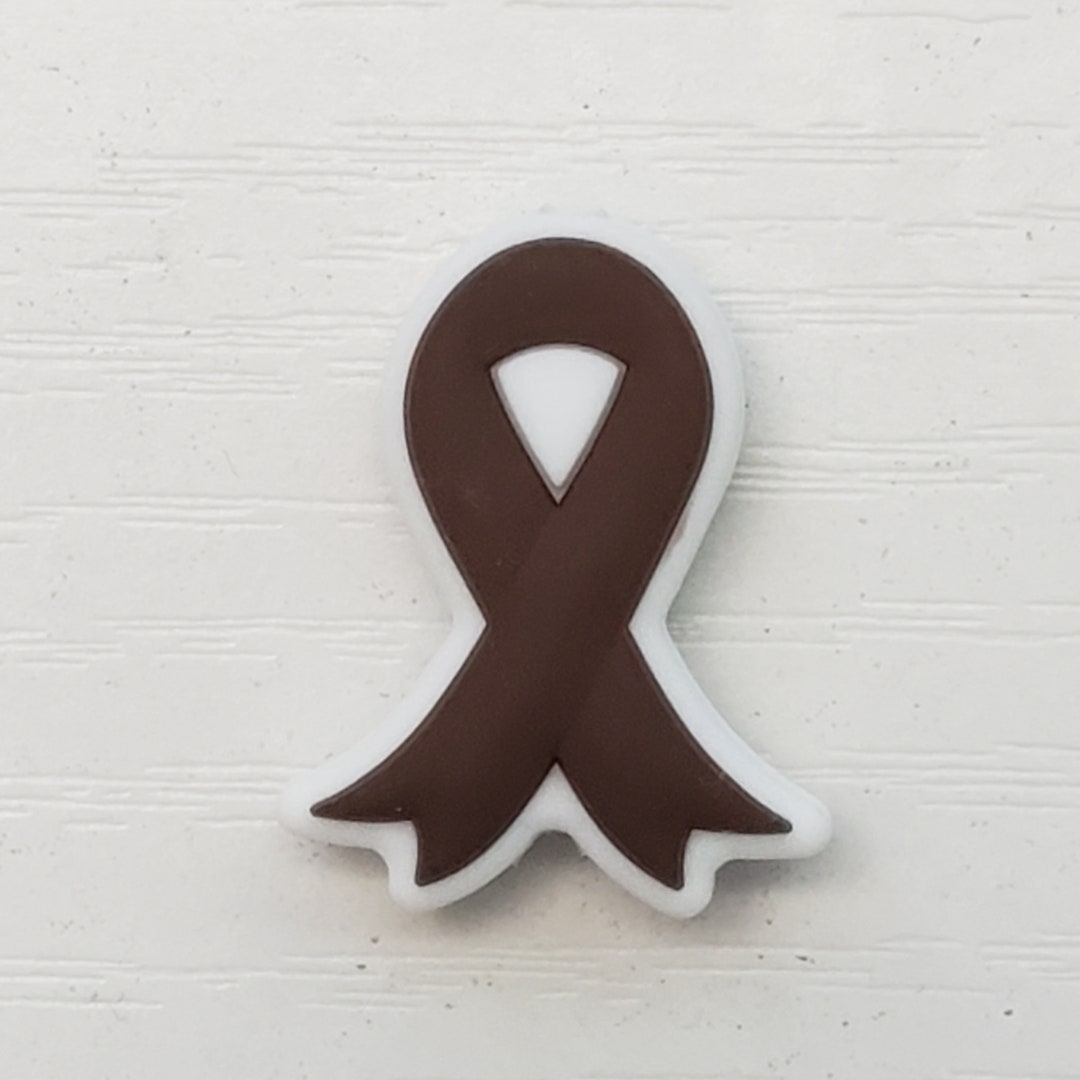 3 Count Brown Ribbon Awareness Silicone Focal Bead - Etsy