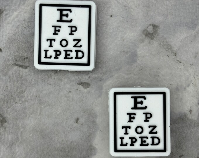 Eye Chart PVC Focal for Beadable Pens and Other Crafts 8048 - Etsy