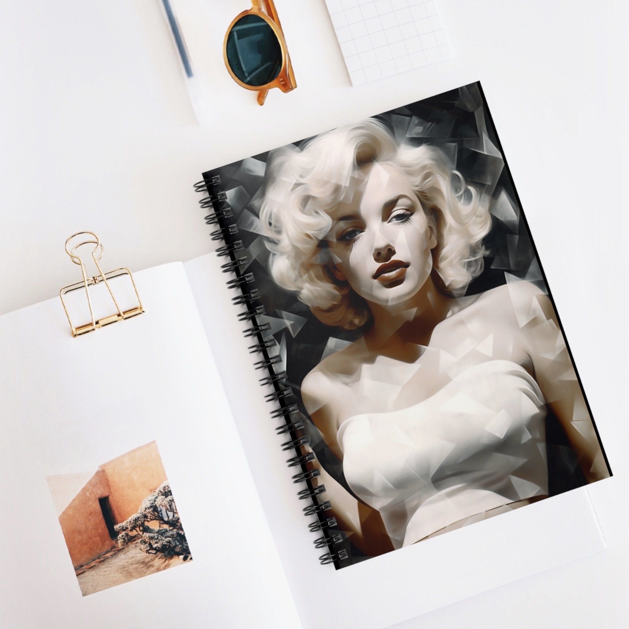 Marilyn Monroe Spiral Notebook Abstract Art Vintage Hollywood Icon ...