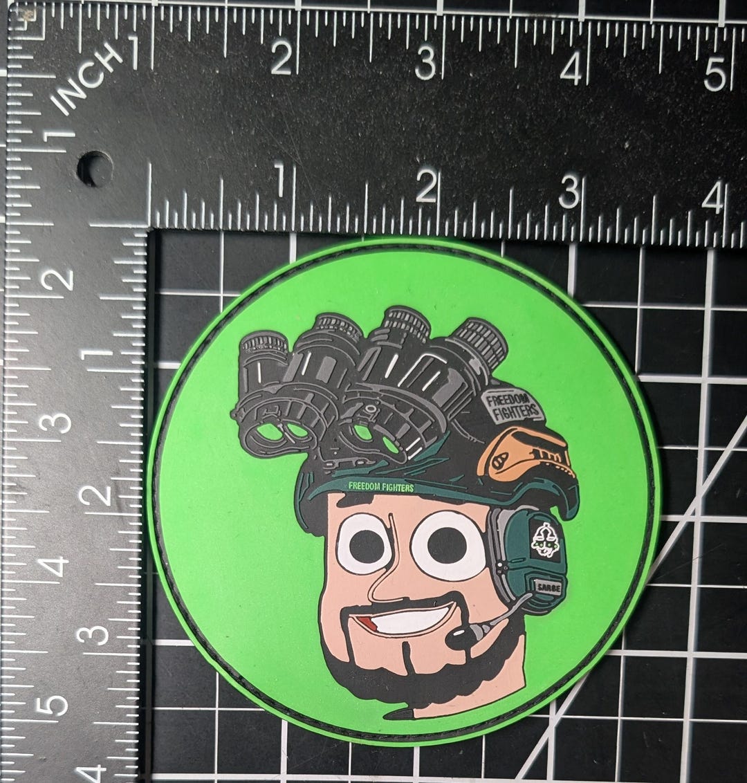 Freedom Fighters SARGE Avatar PVC Patch | Glow-in-the-dark | Hook ...