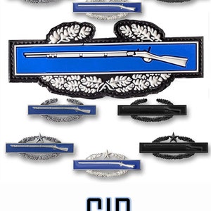 Army Combat Infantryman Badge CIB (PVC Patch) U.S. Army Infantry Grunts - Military Special ...