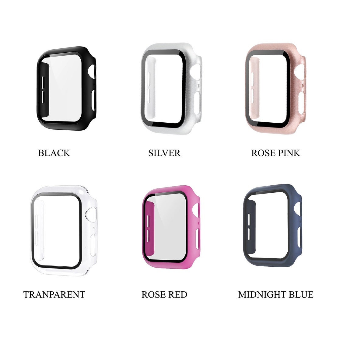 APPLE WATCH CASE With Tempered Glass, Plastic Apple Watch Cover 38mm ...