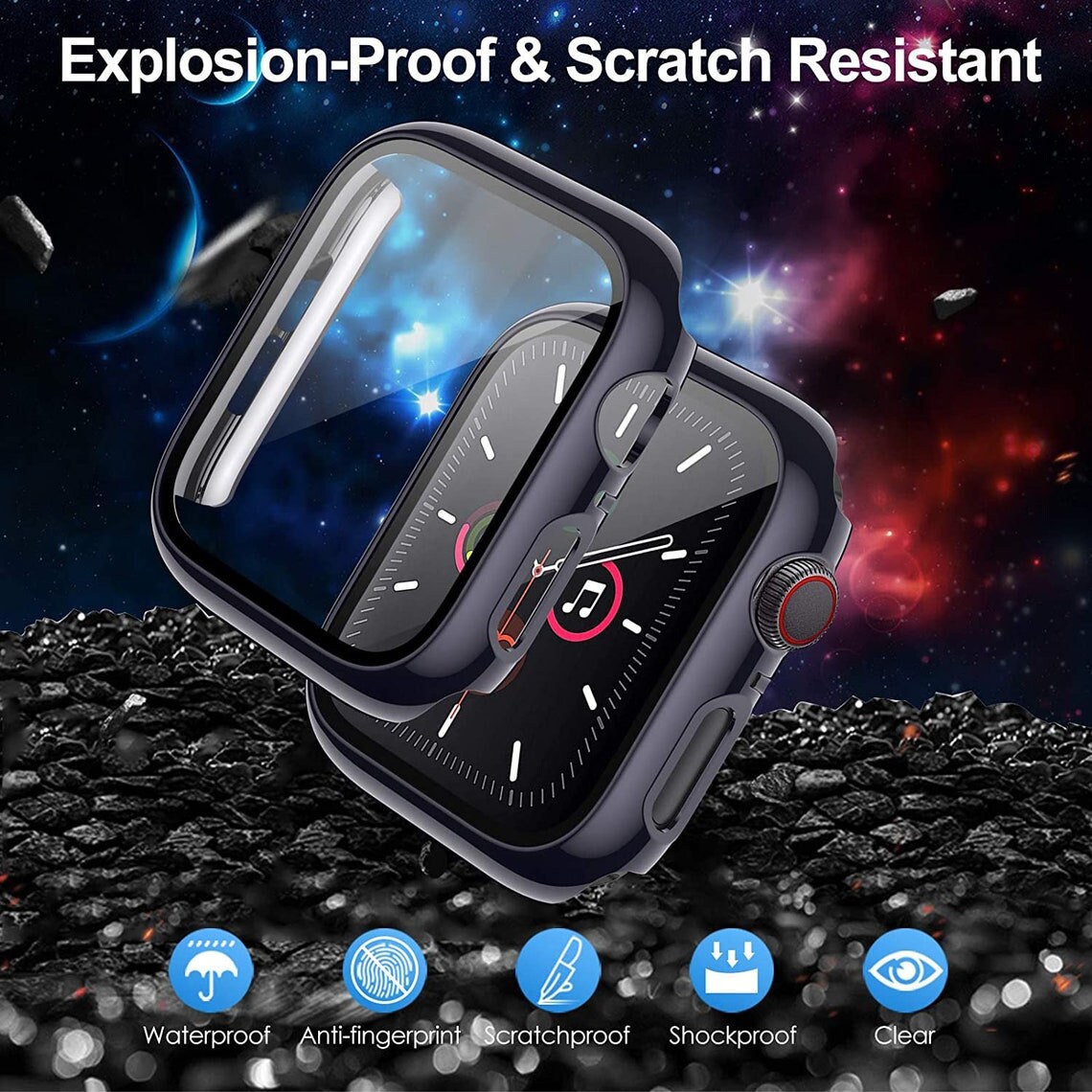 APPLE WATCH CASE With Tempered Glass, Plastic Apple Watch Cover 38mm ...