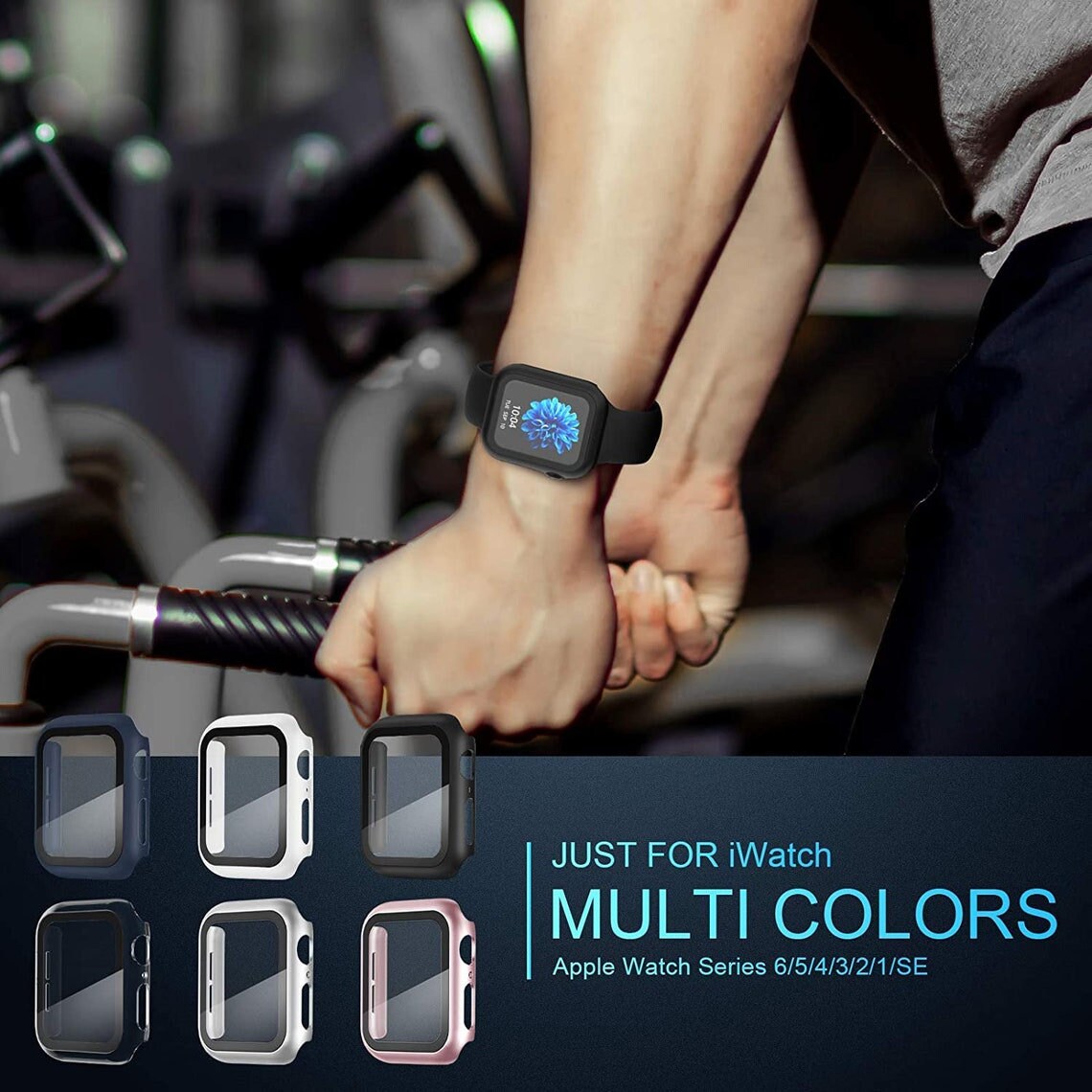 APPLE WATCH CASE With Tempered Glass, Plastic Apple Watch Cover 38mm ...