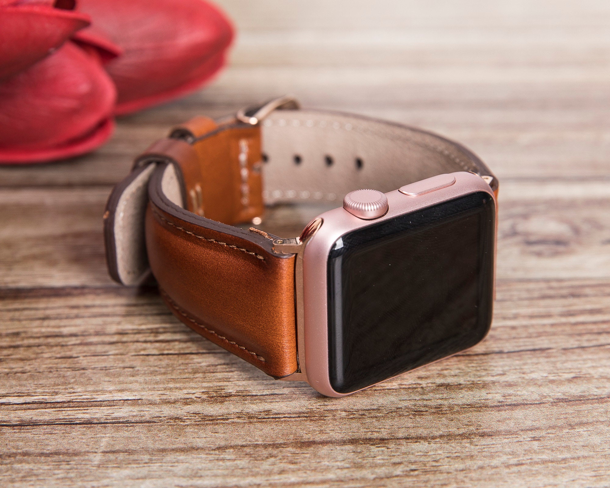 Classic Brown Apple Watch Leather Band 38mm 40mm 42mm 44mm - Etsy.de