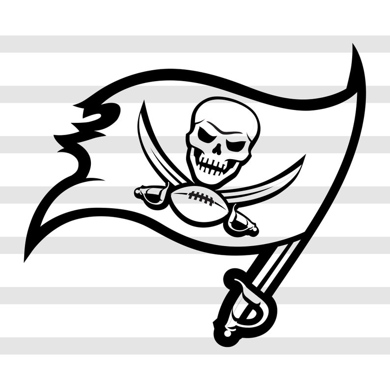 Tampa Bay Buccaneers Black and White logo svg Football NFL | Etsy Tampa Bay Buccaneers Black and White logo svg Football NFL | Etsy