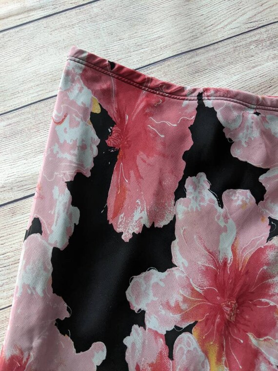 2000s Y2K "Sirens" Pink Floral Midi Skirt - Gem
