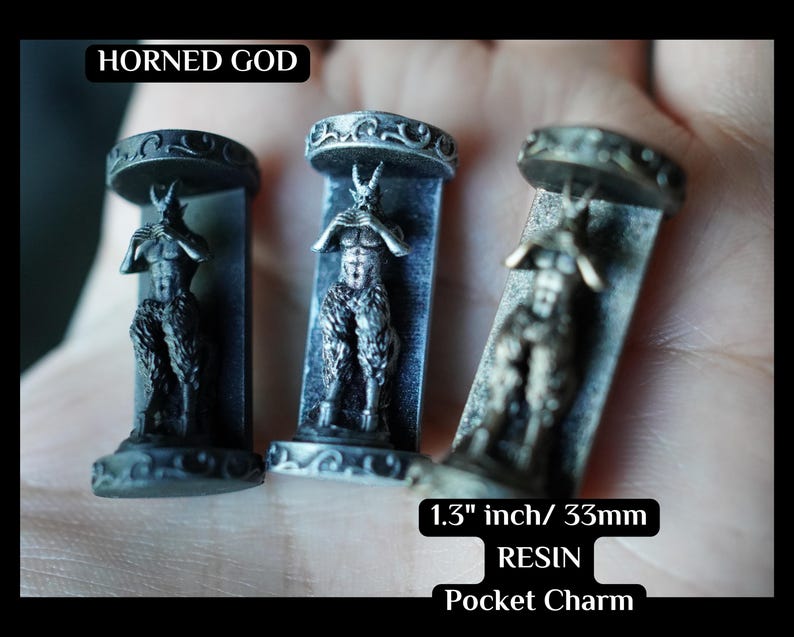 Satyr Cernunnos Pan Statue Horned God Greek Mythology God Talisman ...