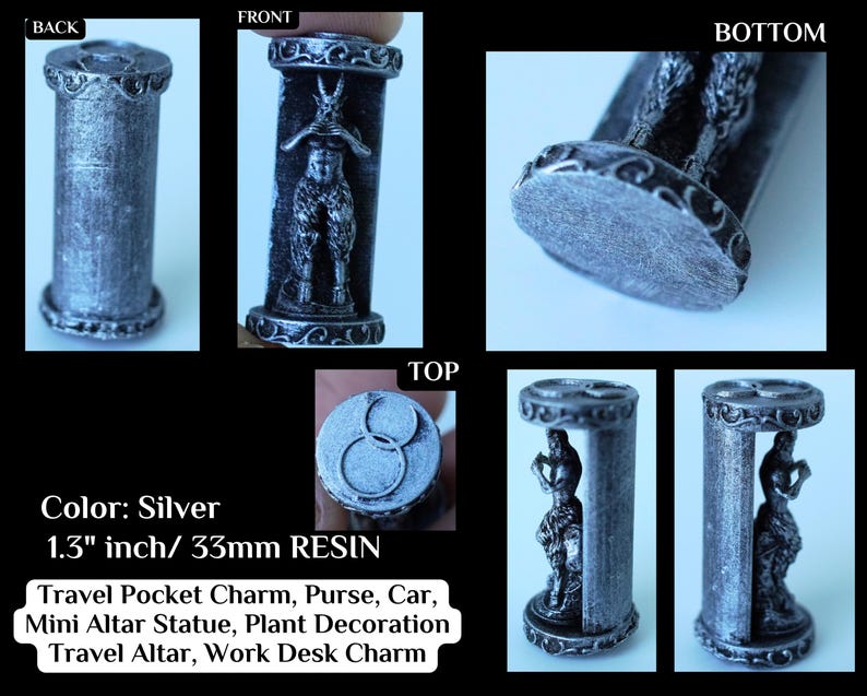 Satyr Cernunnos Pan Statue Horned God Greek Mythology God Talisman ...
