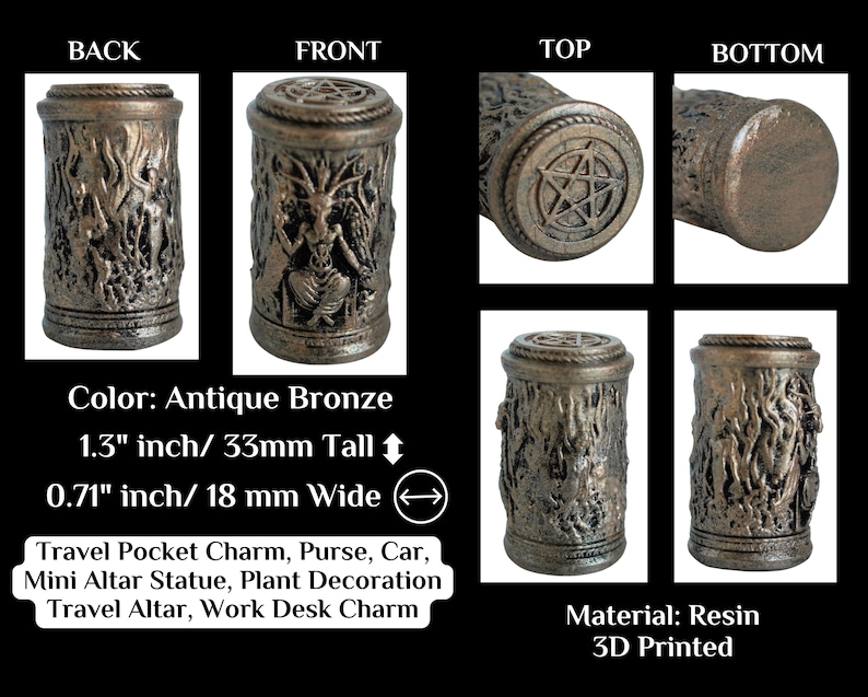 Baphomet Statue 3D Printed Resin High Quality Details Figurine Altar ...