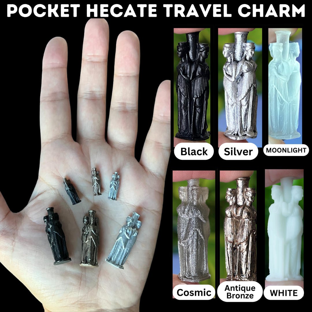 Hecate Statue Pocket Charm, 1.3 Inch Hekate Statue Greek Triple Goddess ...