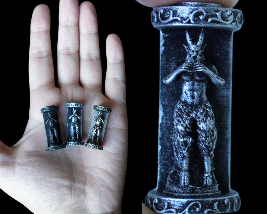 Satyr Greek Mythology God Cernunnos Talisman Pan Statue Mini Charm ...
