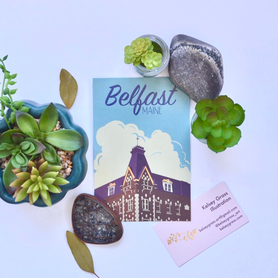 Belfast Masonic Building Illustrated Postcard - Etsy