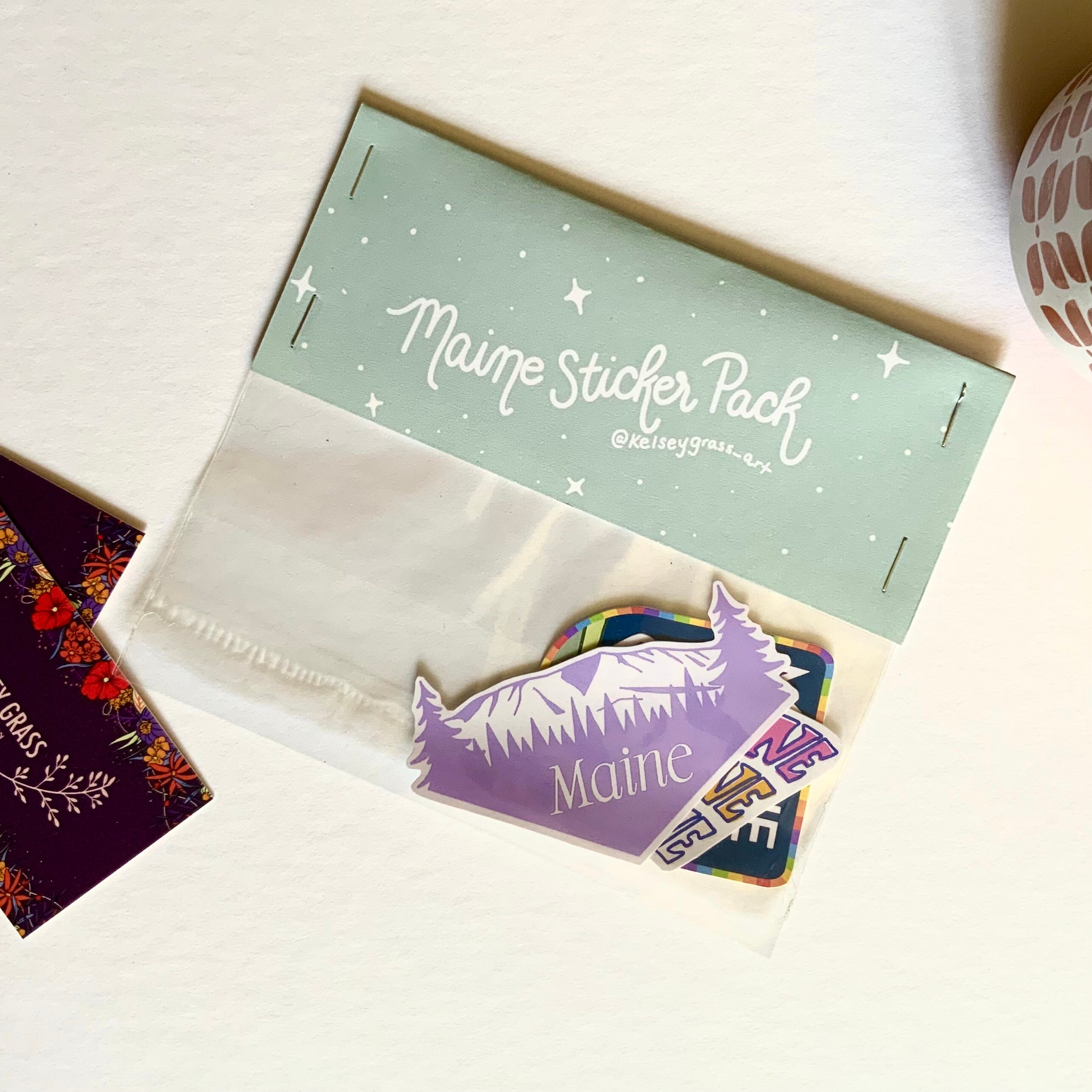 Maine Illustrated Sticker Pack - Etsy