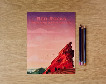 Red Rocks Park and Amphitheatre Print - Etsy