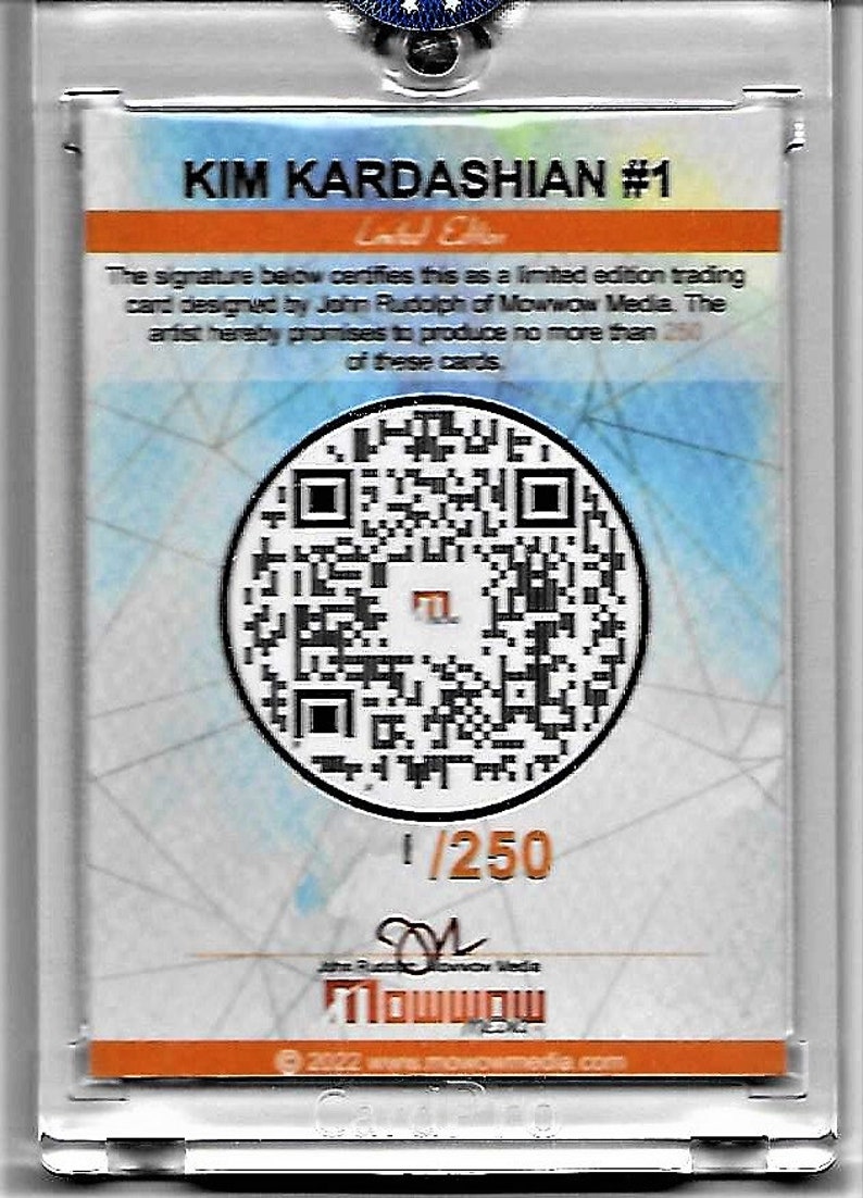 Kim Kardashian Limited Hand Painted Sketch Card by John Rudolph This is ...