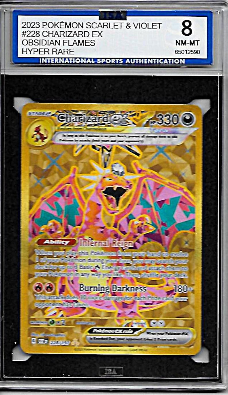 Charizard #228 Obsidian Flames Hyper Rare ISA 8 NM-MT - Etsy