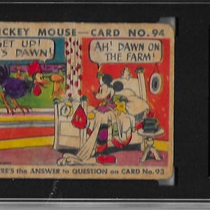 Mickey Mouse 1935 Gum Inc. Cartoon Card# 94 (RARE) SGC 1 PR - Etsy