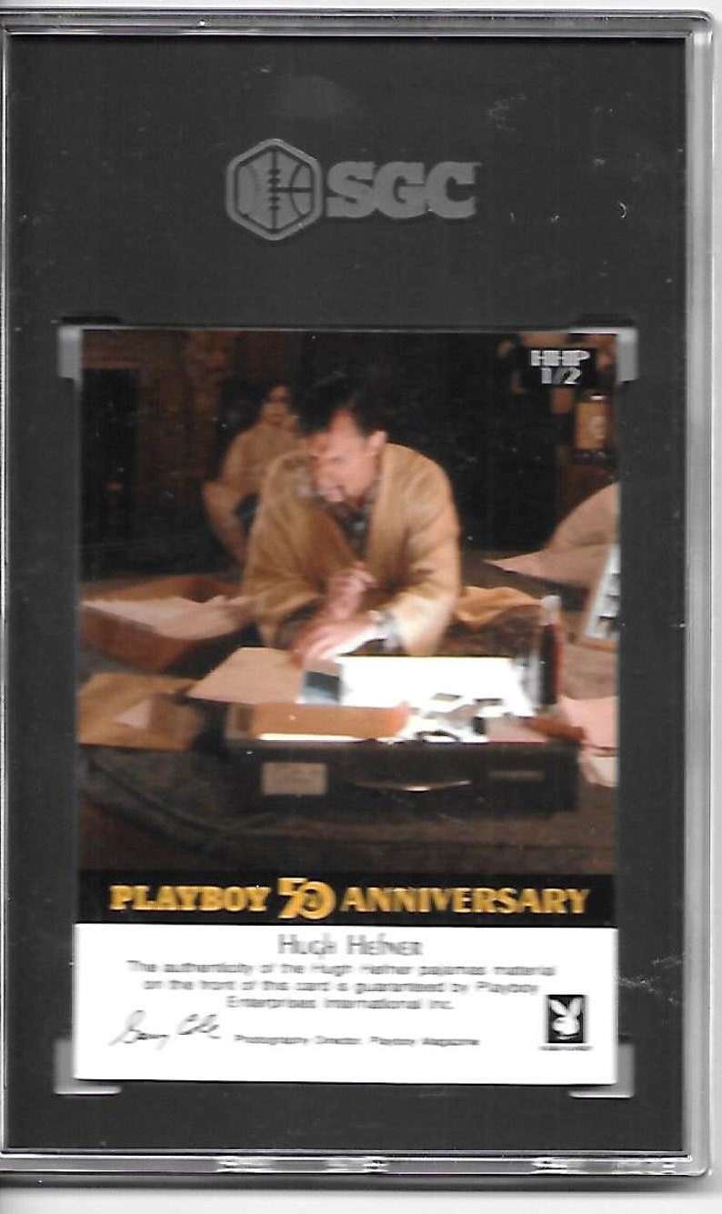 Hugh Hefner 50th Anniversary Pajamas Relic, STELLAR Card#hhp1 ...
