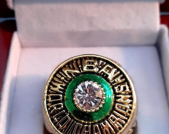 Larry Bird Replica NBA Championship Ring From 1981 Plated in 24kt Gold ...
