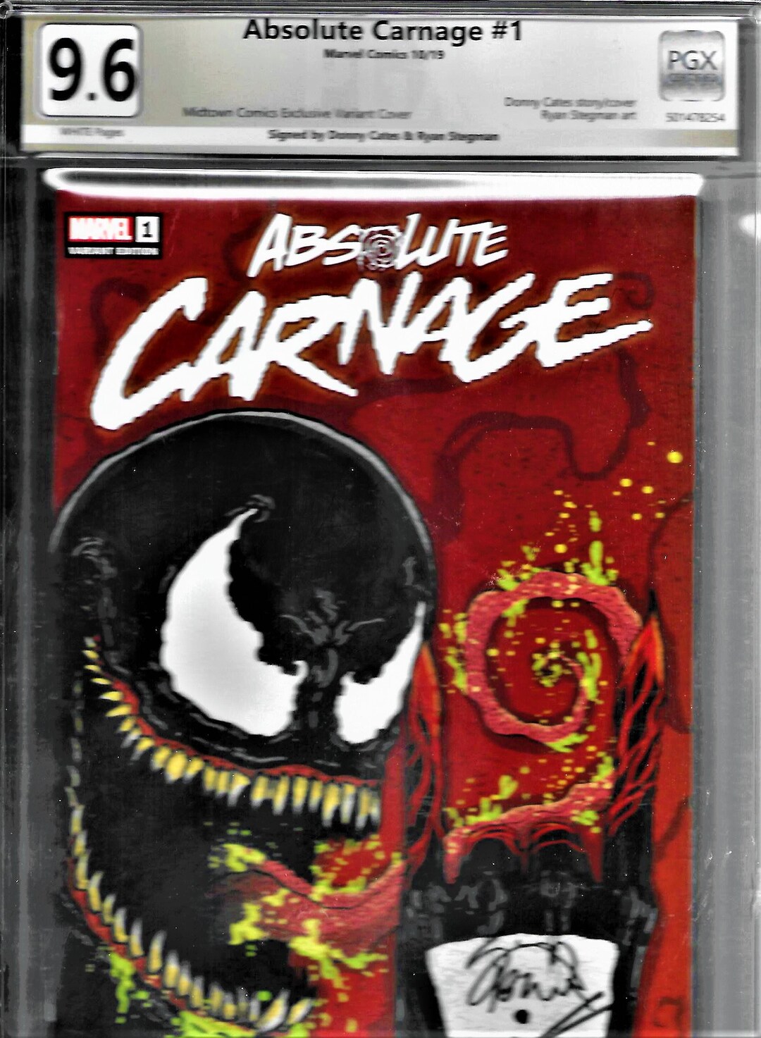 Absolute Carnage 1st Issue Signed by Donny Gates & Ryan Stegman PGX 9.6 ...