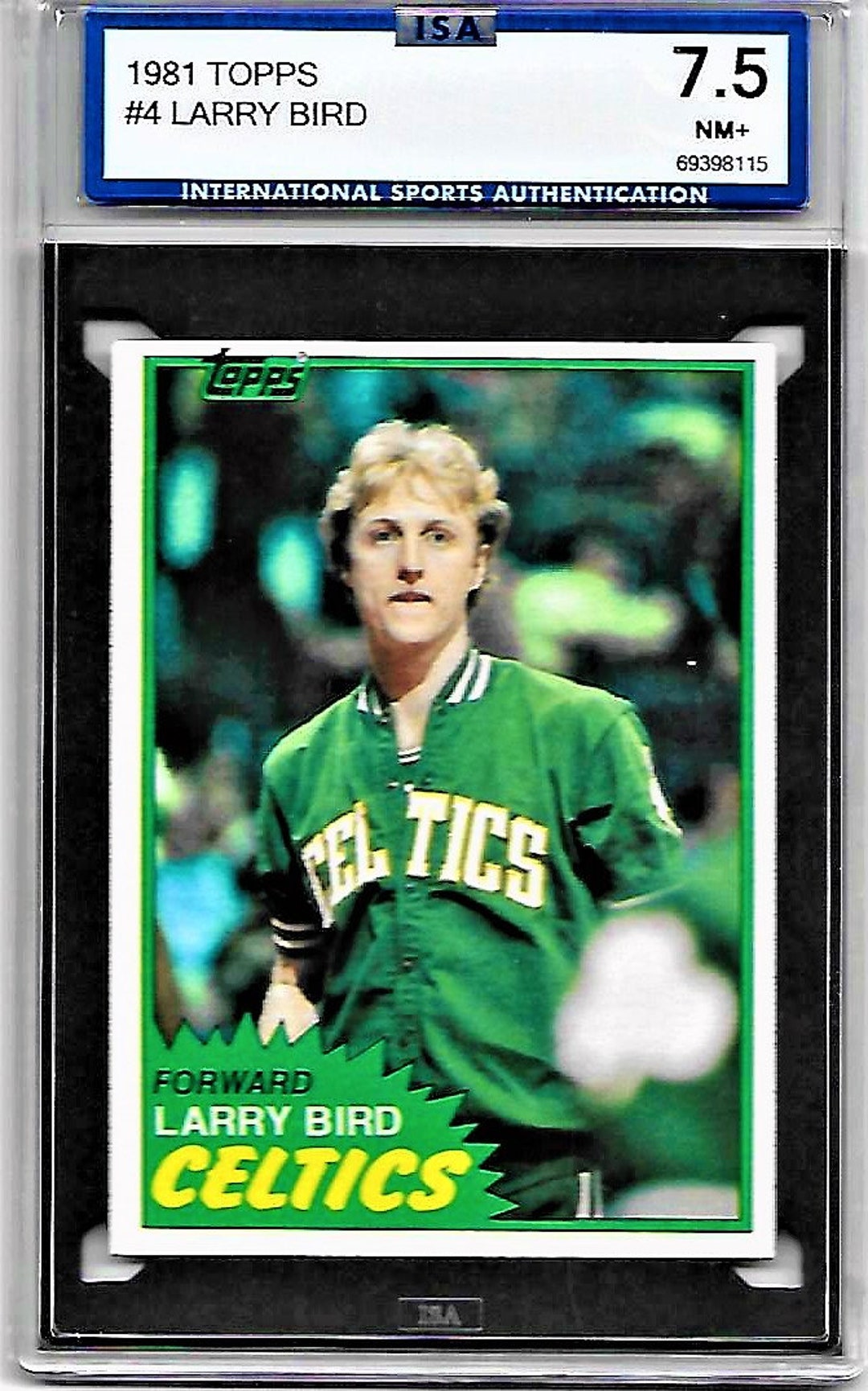 Larry Bird 1981 Topps 1st Solo Rookie Card 4 ISA 7.5 NM - Etsy