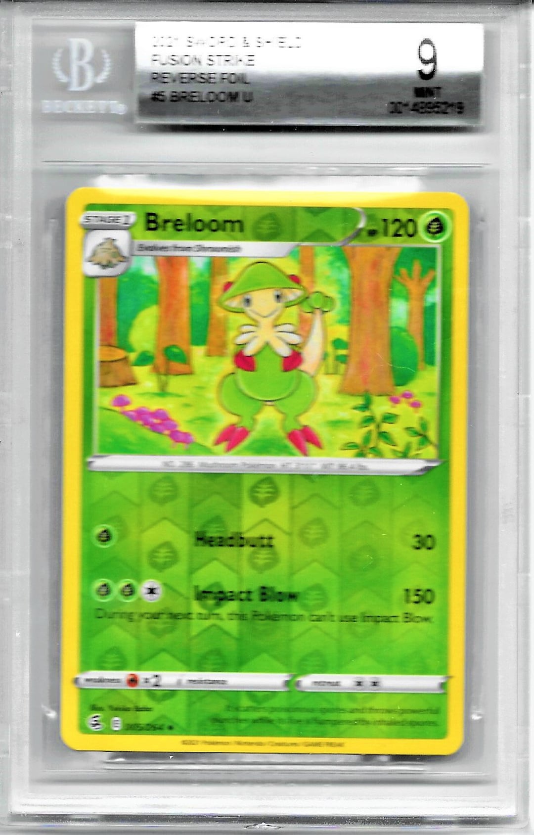Breloom Card 002/264 Pokémon 2021 Fusion Strike Beckett 9 MINT - Etsy