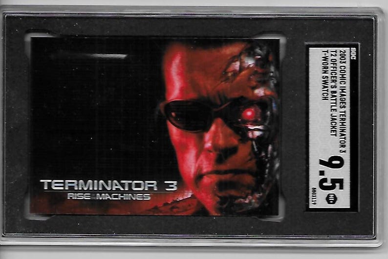 Arnold Schwarzenegger T2 Battle Officer's Jacket Worn Swatch 2003 "rise ...