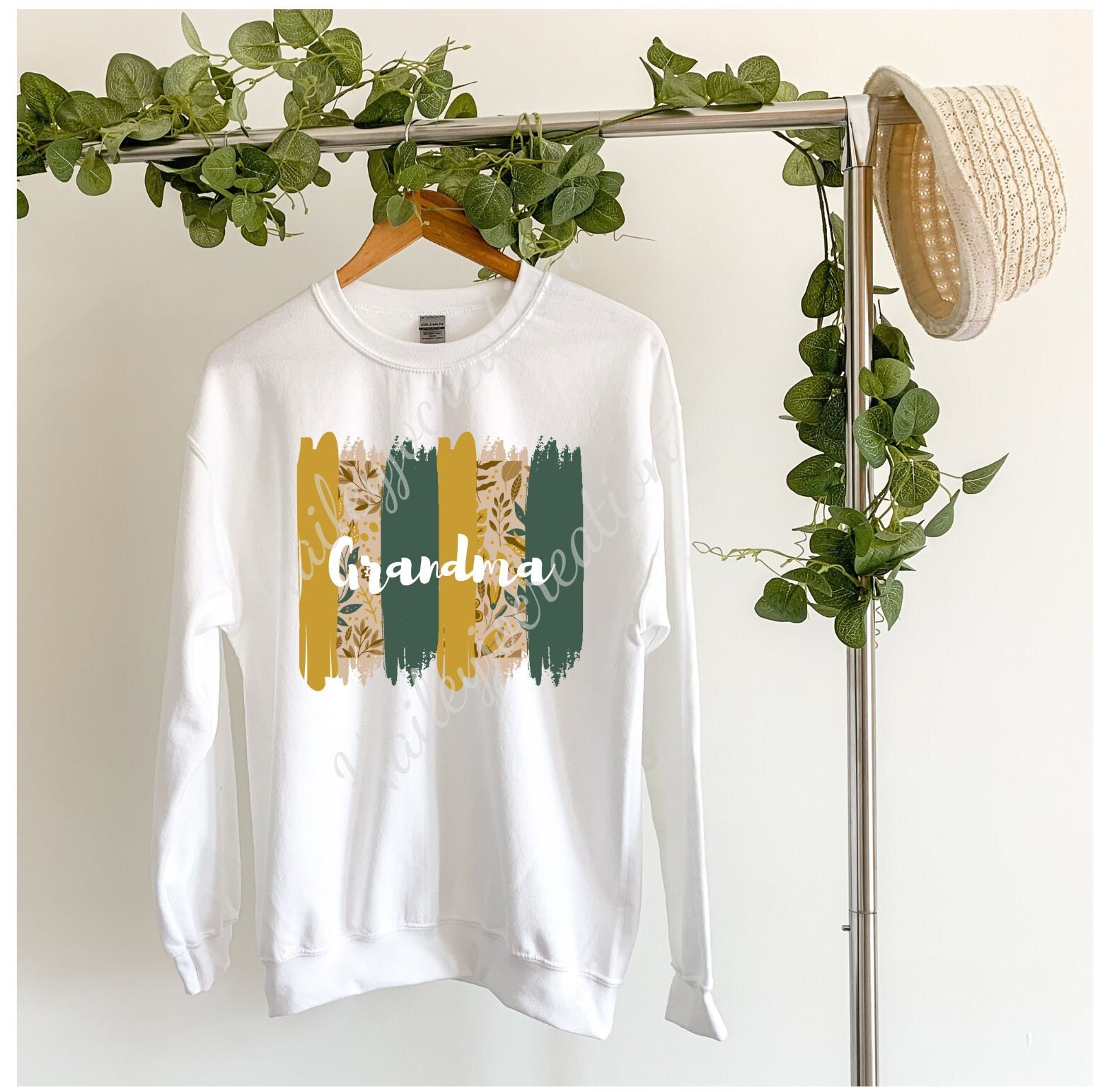 Digital Png File GRANDMA Fall Paint Strokes Printable Waterslide Iron ...