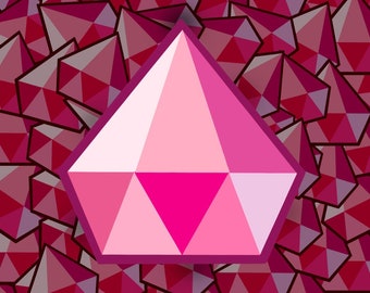 Pink Diamond Sticker | Etsy