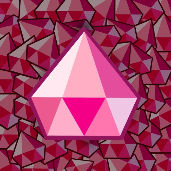 Pink Diamond Sticker - Etsy