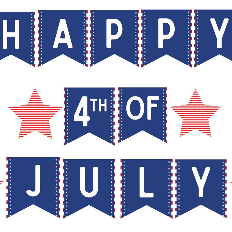 4th of July Bunting - Etsy