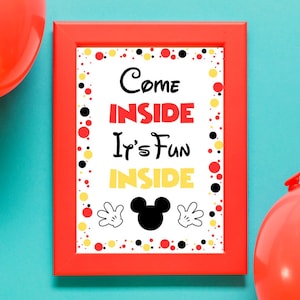 INSTANT DOWNLOAD/ Printable Mickey Mouse Party Signs/ 5x7 and 8x10 - Etsy