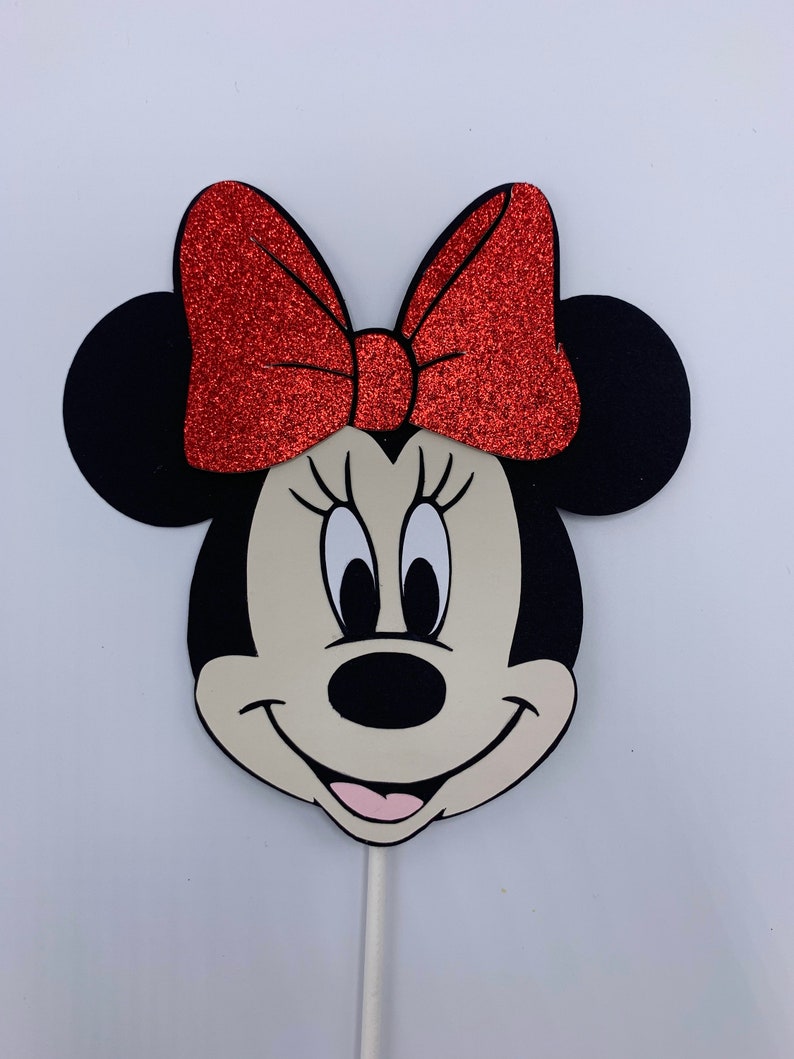 Minnie Mouse Cake Topper Set With Age/minnie Mouse - Etsy