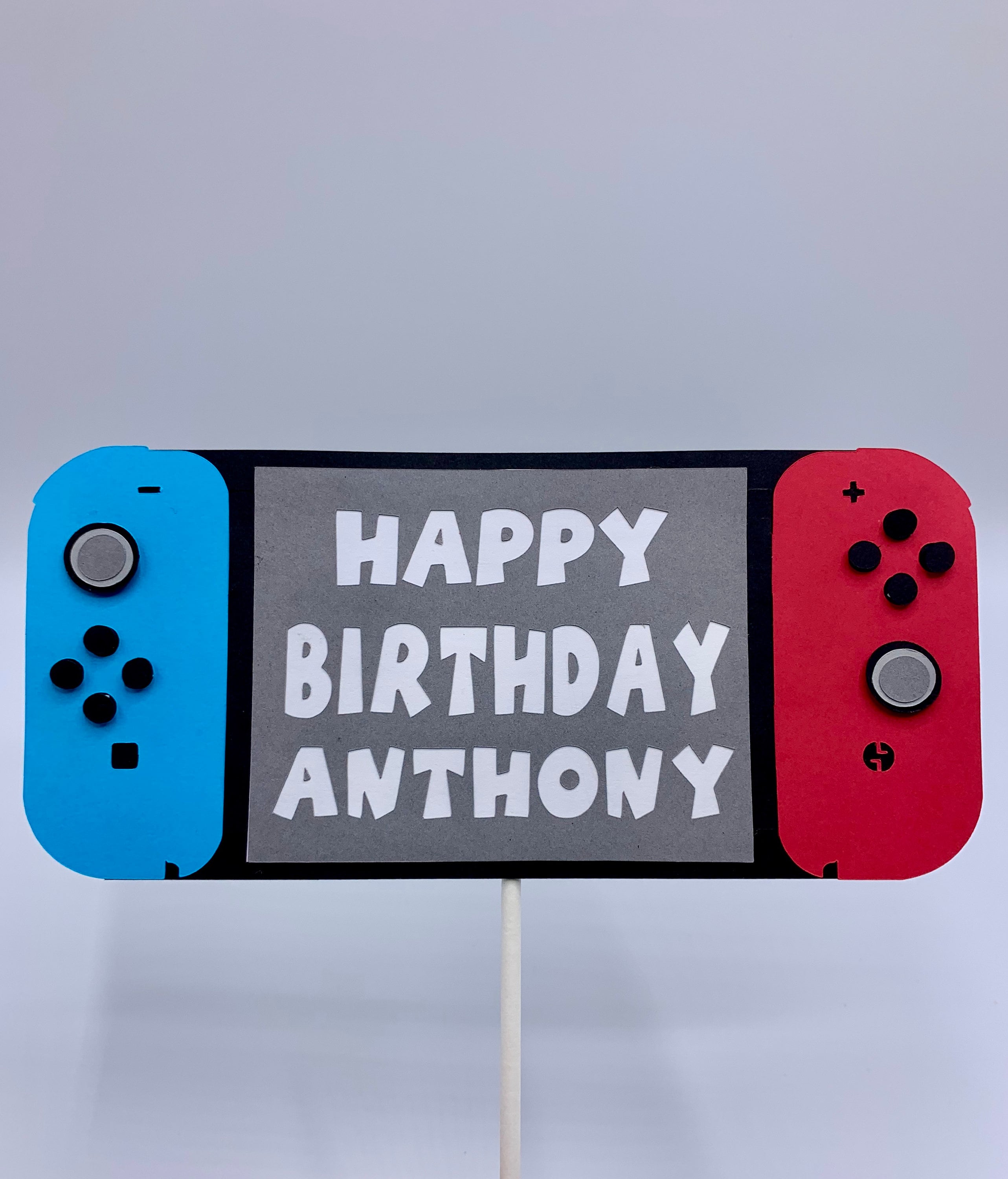 Nintendo Switch Cake Topper Custom Name/nintendo Switch Cake - Etsy