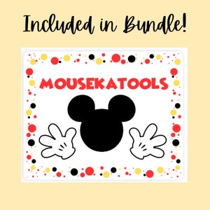 Mickey Mouse Party Signs LARGE Bundle Package/instant DOWNLOAD/16 Party ...