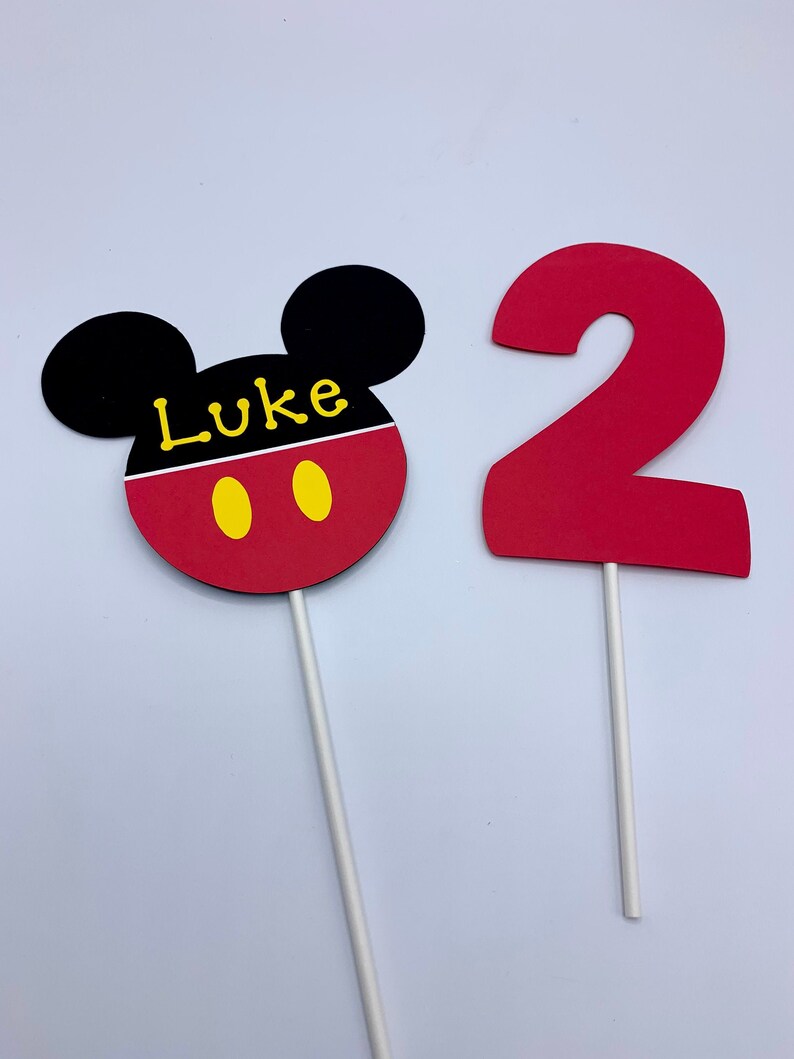 Mickey Mouse Cake Topper Set/minnie Mouse Cake Topper | Etsy