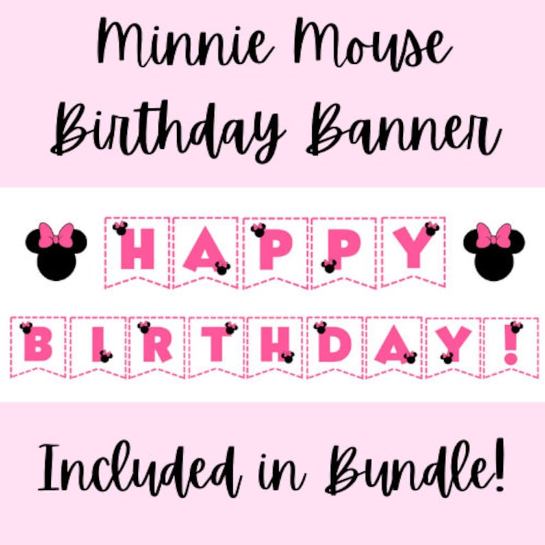 INSTANT Download/printable Minnie Mouse Party Signs LARGE Bundle ...