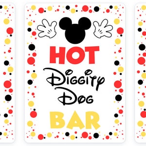 INSTANT DOWNLOAD/ Printable Mickey Mouse Party Signs/ 5x7 and 8x10 - Etsy