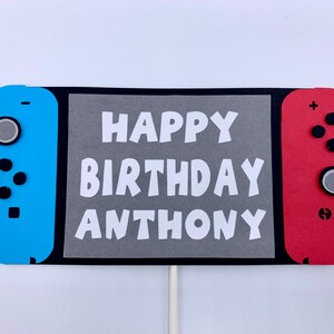 Nintendo Switch Cake Topper Custom Name/nintendo Switch Cake Topper ...