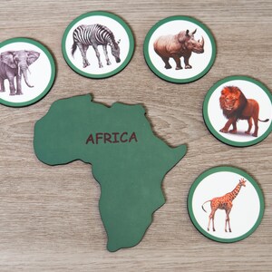 Montessori Geography Work - Realistic Animal Photos - Montessori Map ...