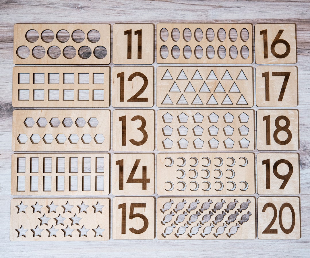 Montessori Quantity/symbol Association Work/counting Work/11-20 - Etsy