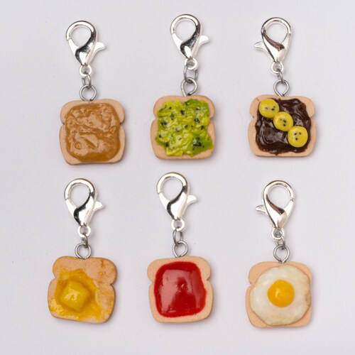 Toast Slice Polymer Clay Charm Miniature or Necklace - Etsy