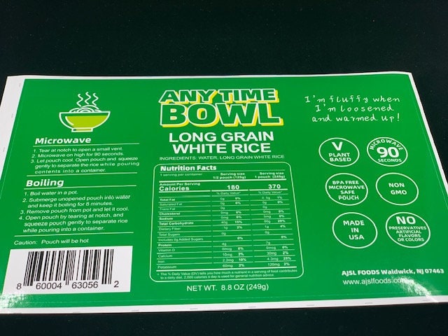 Instant Rice in 90 Seconds, Cooked Fluffy Long Grain White Rice, 8.8oz ...