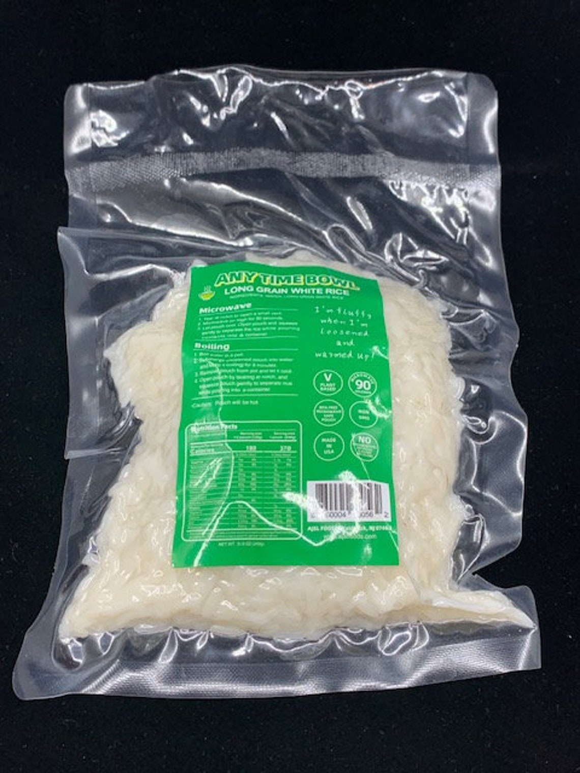 Instant Rice in 90 Seconds, Cooked Fluffy Long Grain White Rice, 8.8oz ...