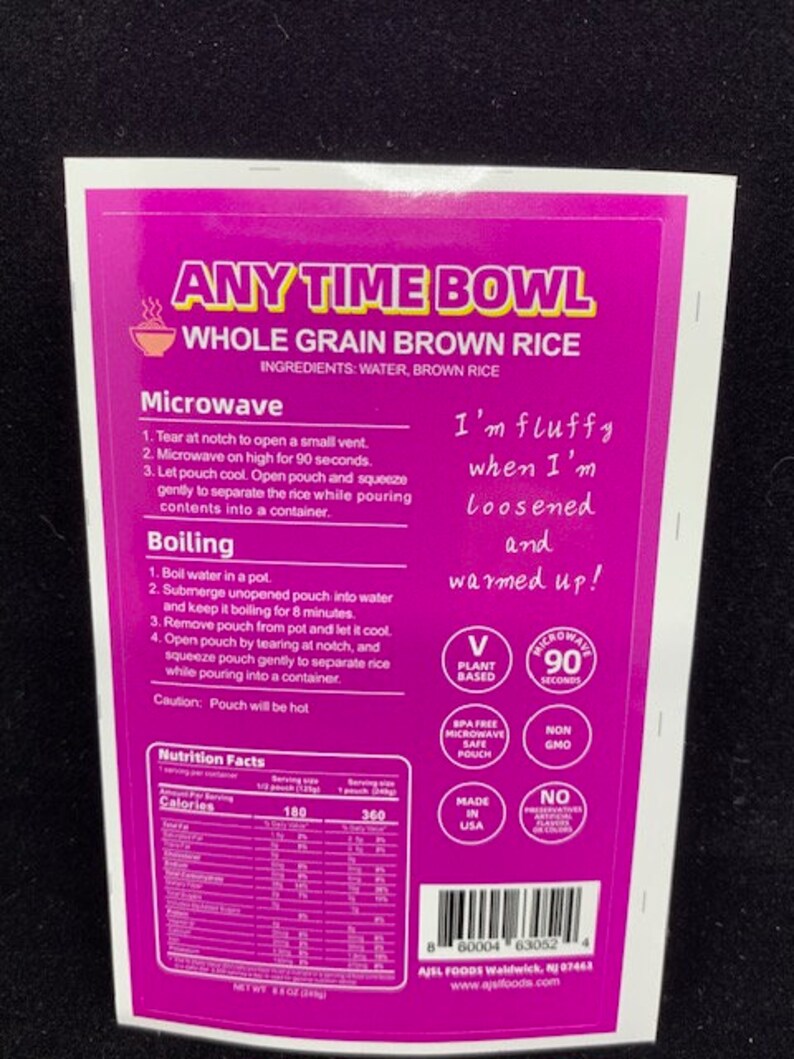 Instant Rice in 90 Seconds, Cooked Fluffy Brown Whole Grain, 8.8oz X 12 ...