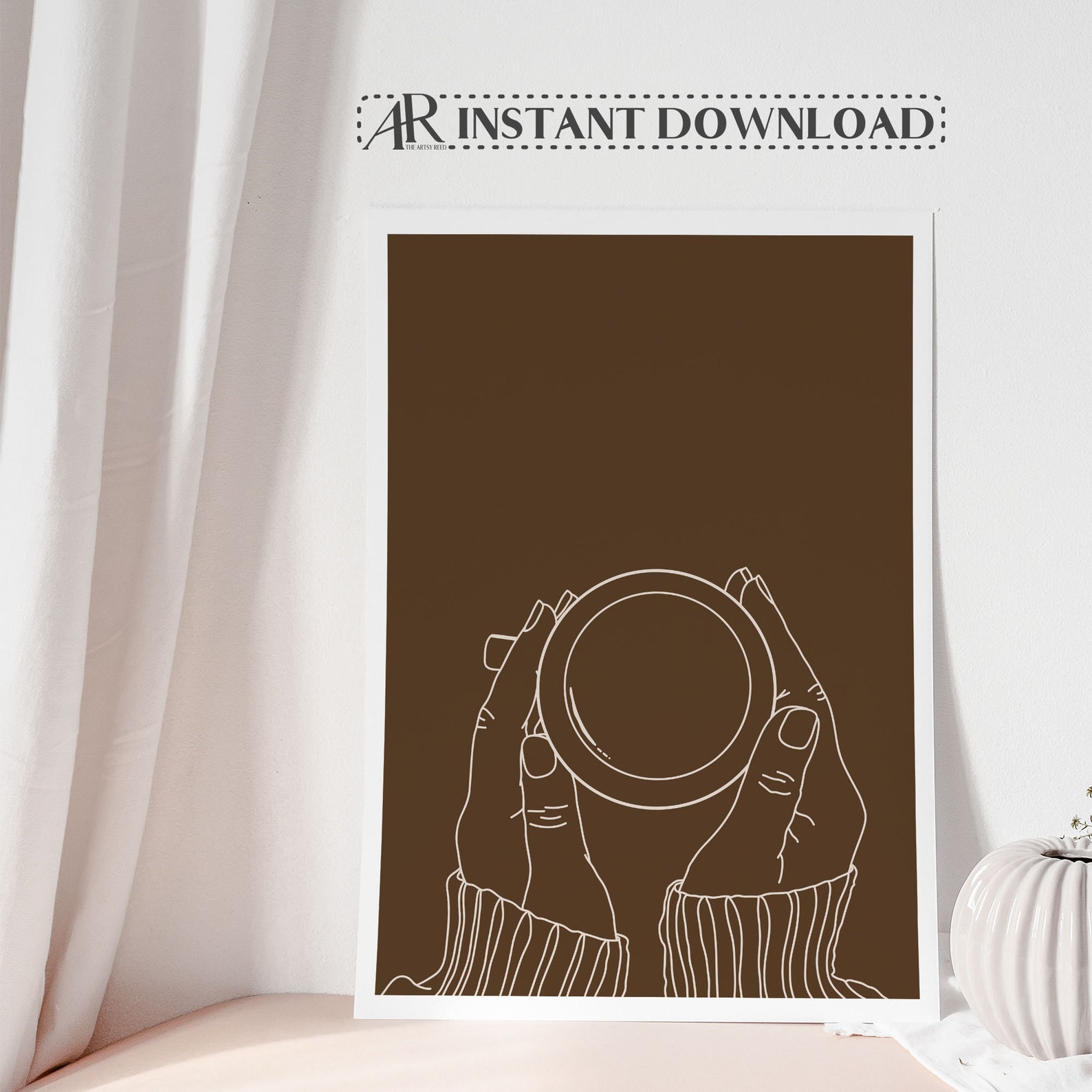 Coffee Poster Coffee Art Print Fine Line Art Coffee Art - Etsy