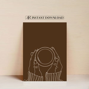 Coffee Poster Coffee Art Print Fine Line Art Coffee Art - Etsy