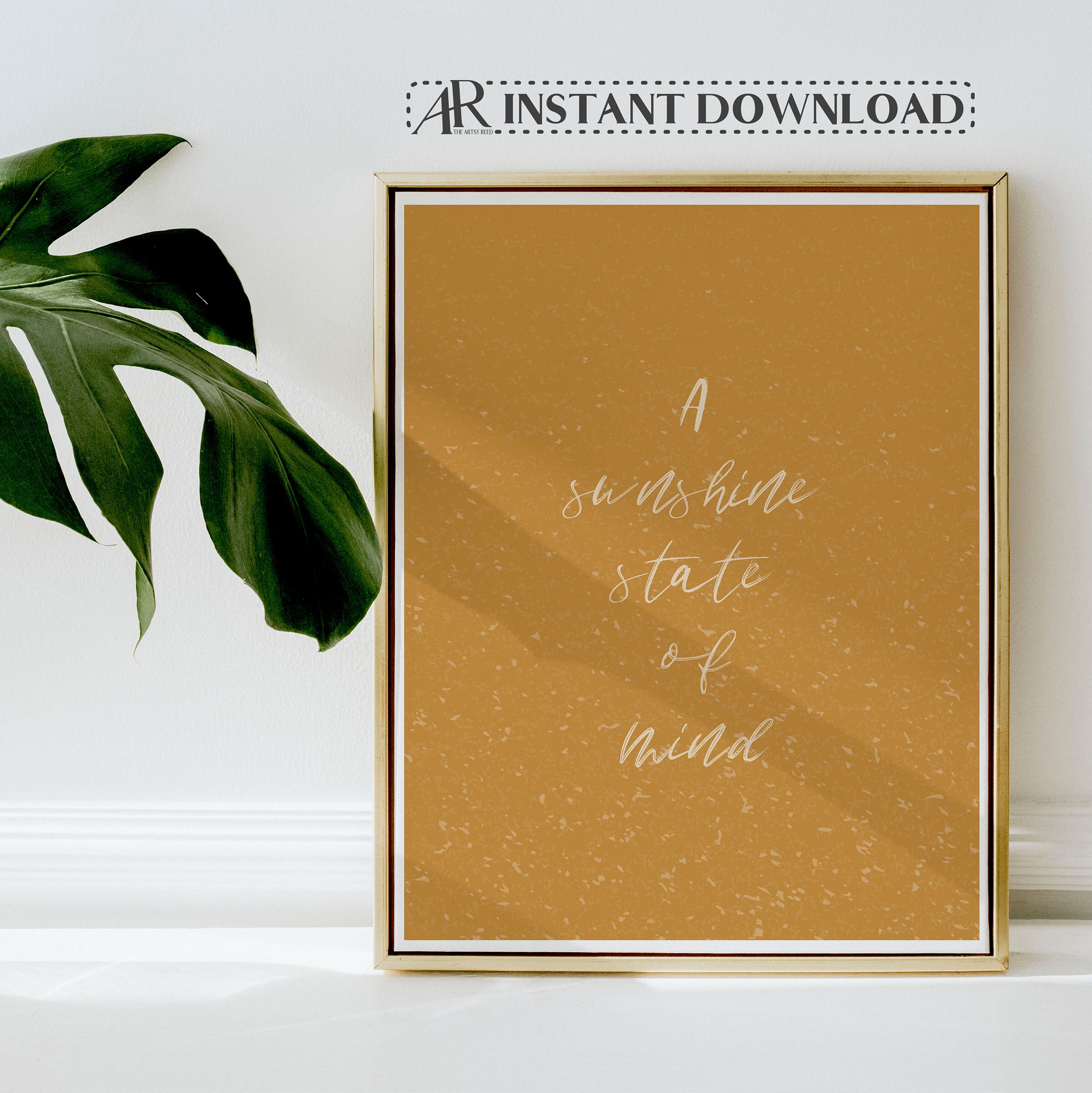 A Sunshine State of Mind Print Typography Poster Boho Home | Etsy