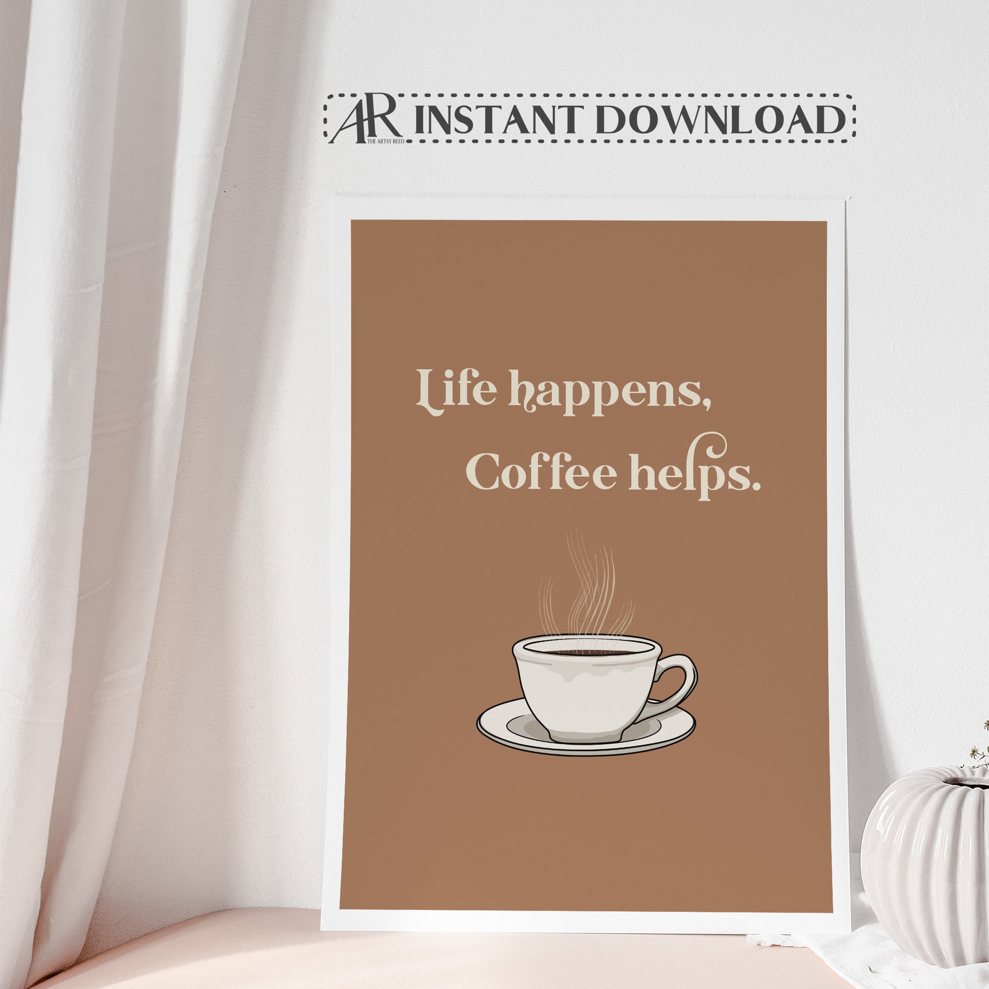 Coffee Poster Coffee Decor Coffee Lover Print Coffee Art - Etsy